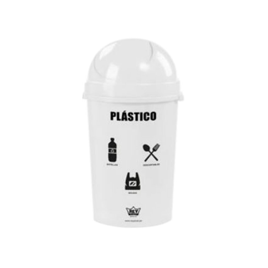 Papelera Cosmos # 80 de 60 LT – Plasticos – Blanco – Venta de artículos ...